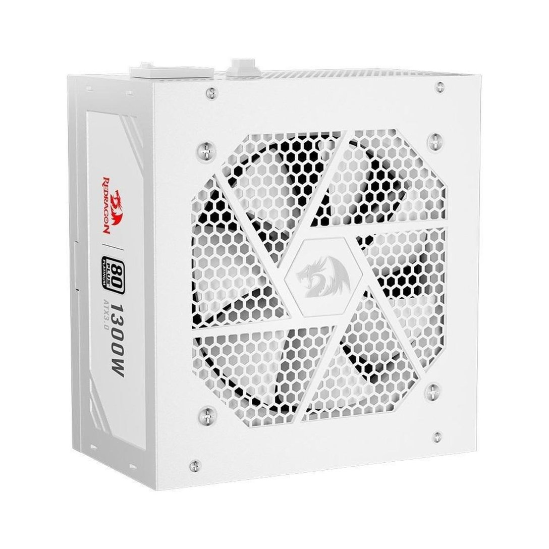 Fonte Redragon 1300W, 80 Plus Platinum, Full Modular, PFC Ativo, Bivolt, Branco - GC-PS018W ...