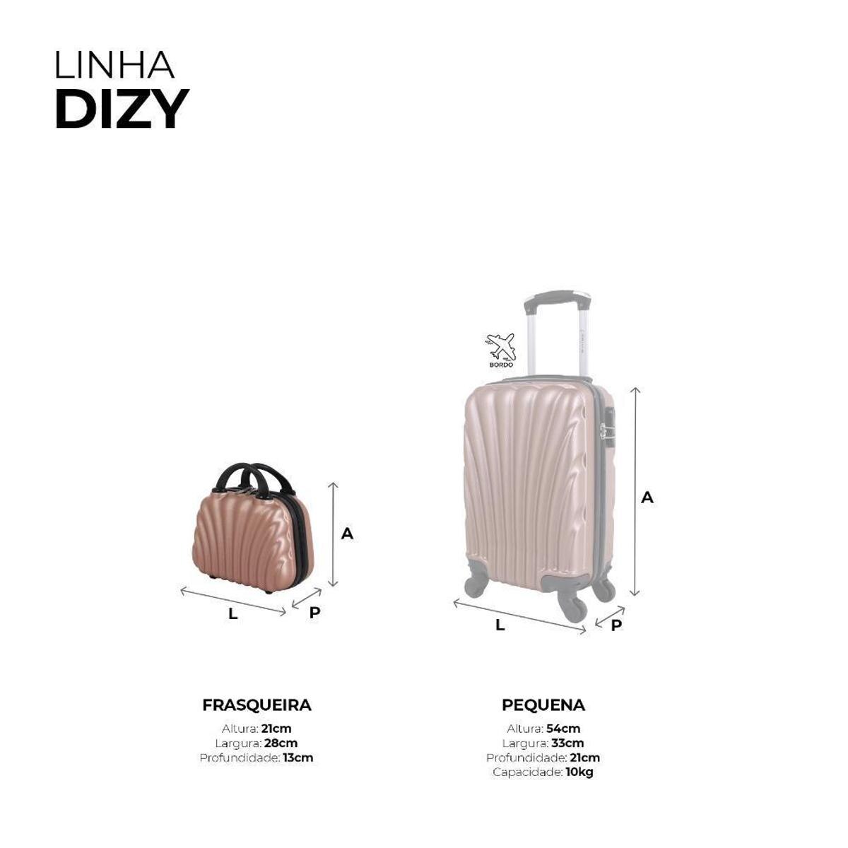 Frasqueira de viagem Rose Dizy Swiss Move - Rosê | Netshoes