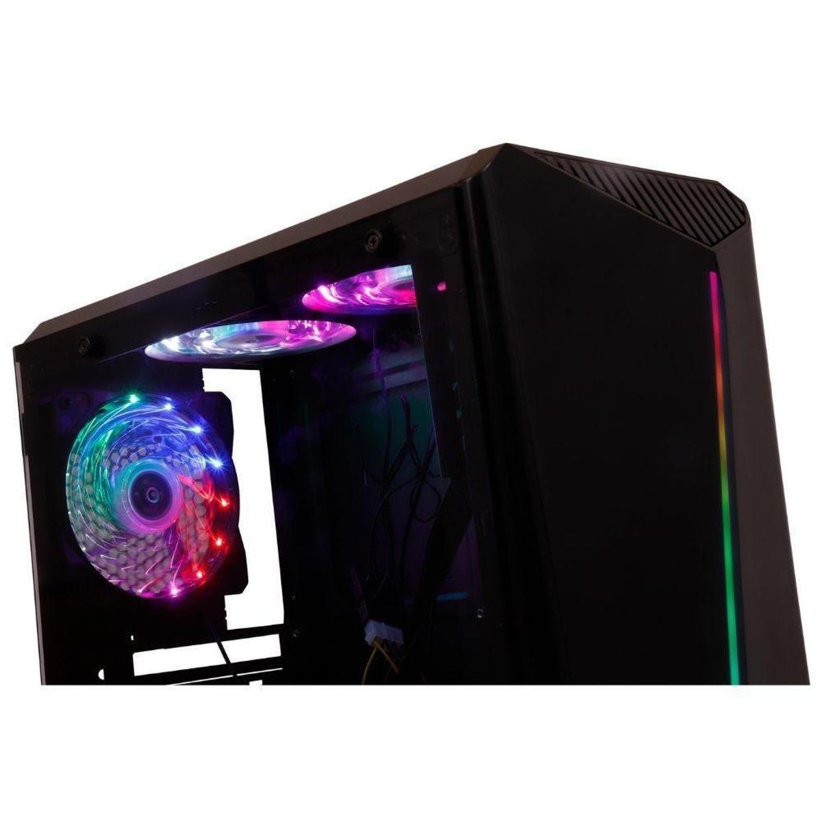 Gabinete Gamer ATX Iluminacao RGB Ajustavel OEX Game Preto - Preto | Netshoes