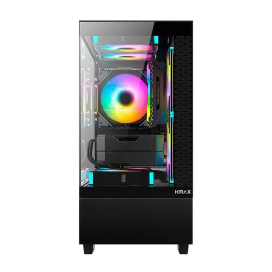 Gabinete Gamer Hyrax HGB320, Mini Tower, M-ATX, Frontal e , Sem FANs ...