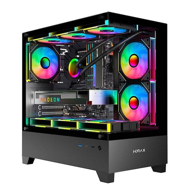 Gabinete Gamer Hyrax Tower HGB330, Mini Tower, M-atx, Frontal E - Preto ...