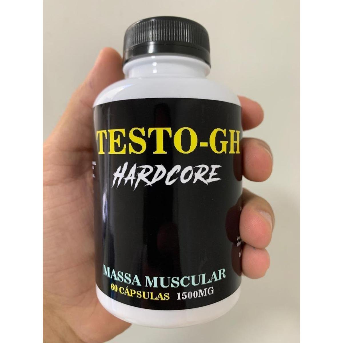 Ganhar Massa Rápida Testo GH Hardcore 60 Cápsulas 1500mg PREMIUM ...