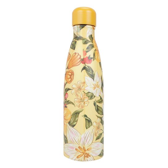 Garrafa Farm Glub Glub Floral Ararajuba - 500ml - Amarelo | Netshoes