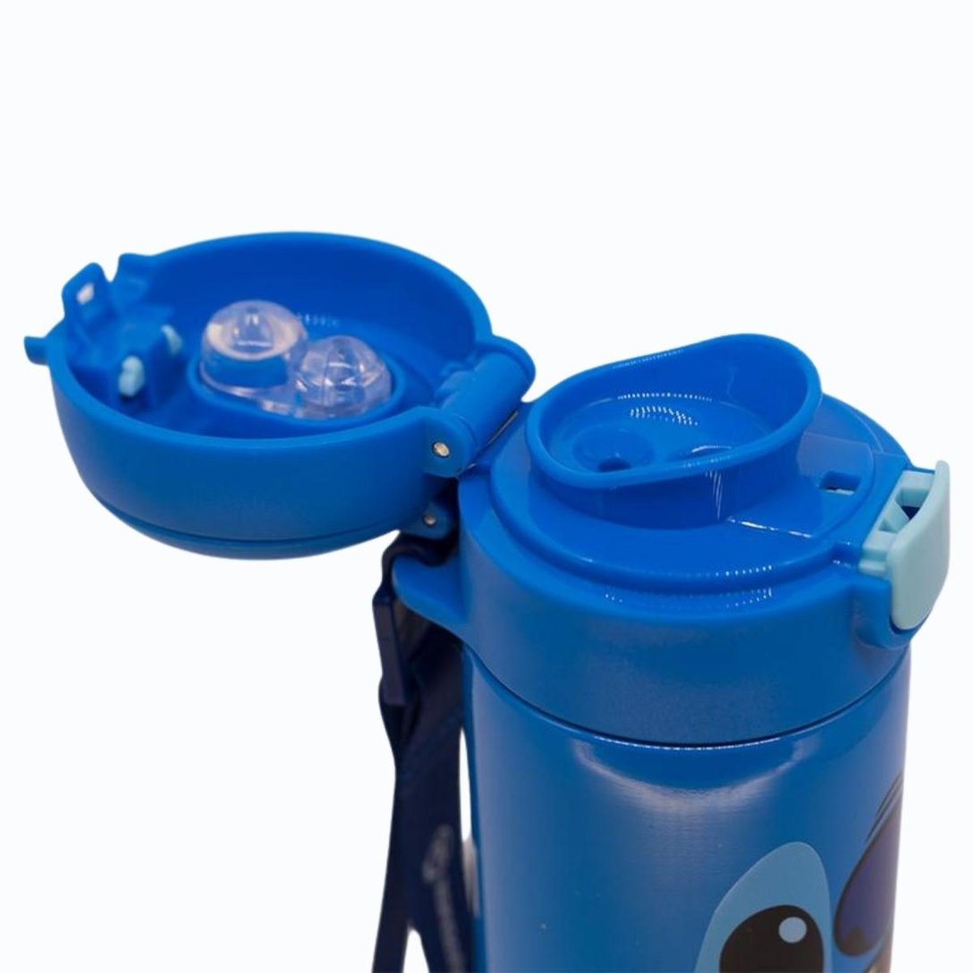 Garrafa Térmica Inox Canudo Alça STITCH 450ML Zona Criativa - Azul ...