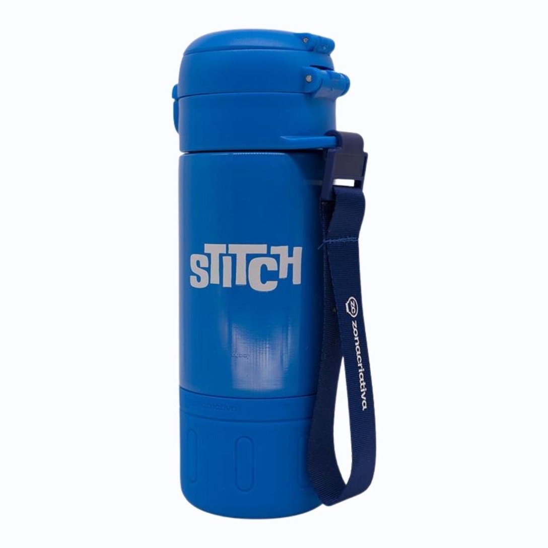 Garrafa Térmica Inox Canudo Alça STITCH 450ML Zona Criativa - Azul ...