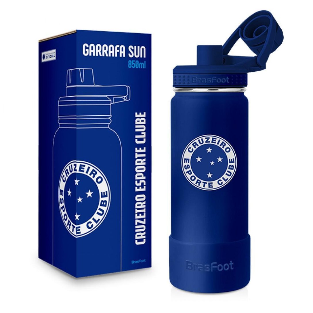 Garrafa Térmica Sun C/Base Silicone Premium Cruzeiro 850ml - Azul ...