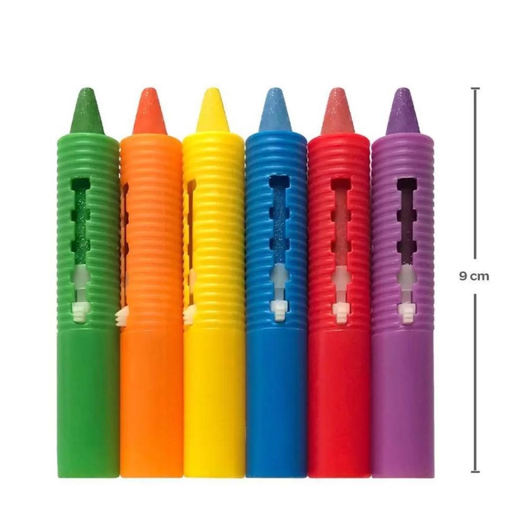 Giz de Cera Colorido 6 Cores Risque e Apague Buba - Única | Netshoes