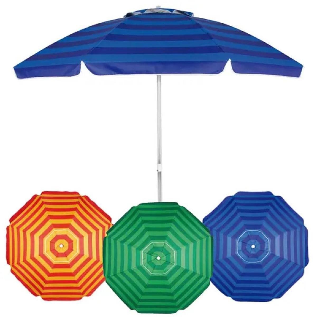 Guarda Sol De Praia Piscina Mor 2,40 Metros Cores Sortidas - Ref 3546 - Colorido | Netshoes