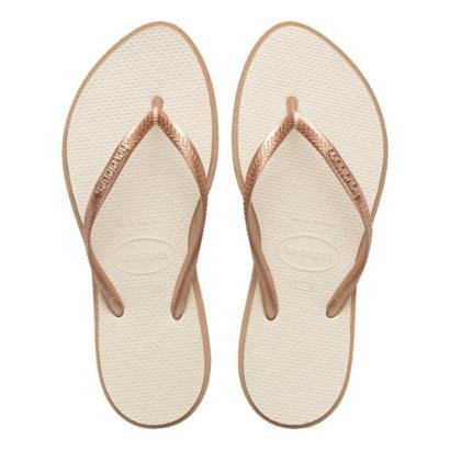 Havaianas Slim Point - Rose Gold/Bege Palha - Bege | Netshoes