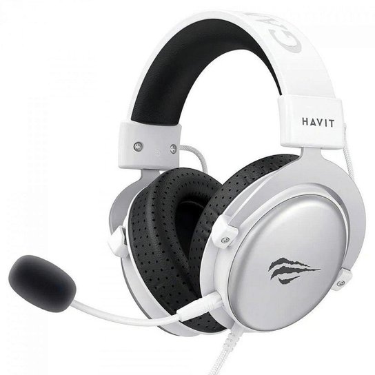 Headset Gamer Havit H2015D, 3.5mm, Drivers de 50mm, Branco - Branco ...