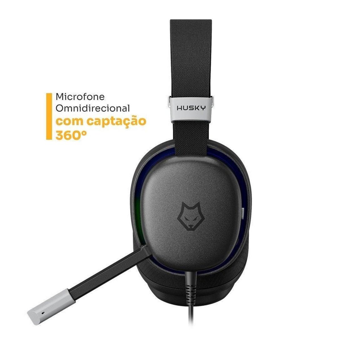 Headset Gamer Husky Permafrost, USB, 7.1 surround, Driver 40mm ...