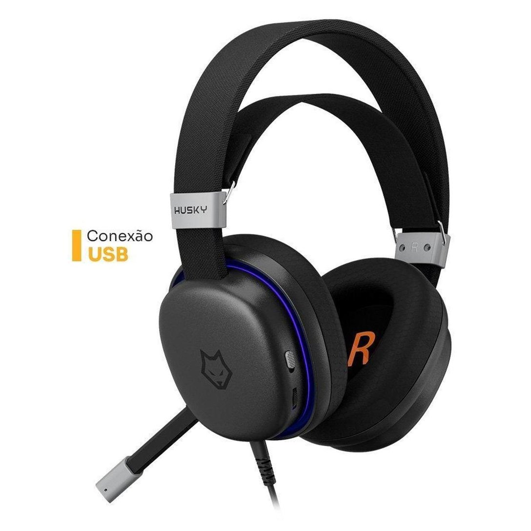 Headset Gamer Husky Permafrost, USB, 7.1 surround, Driver 40mm ...