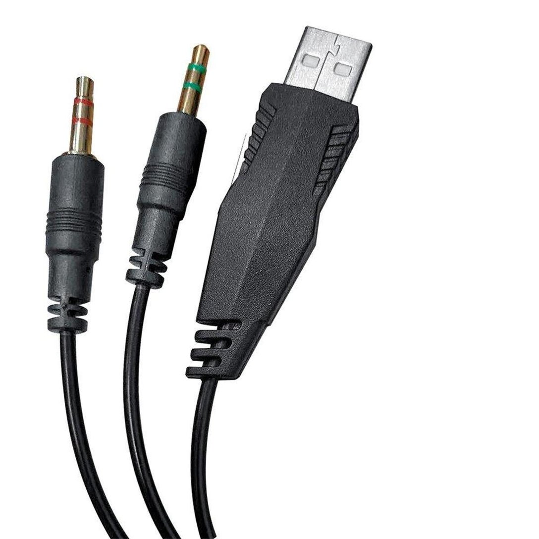 Headset Gamer Redragon Ares, RGB, Driver 40mm, P2 e USB, Preto - H120 ...