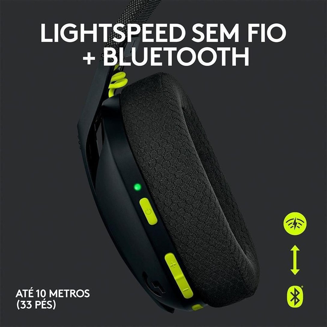 Headset Gamer Sem Fio Logitech G435, Lightspeed e Bluetooth, Dolby ...