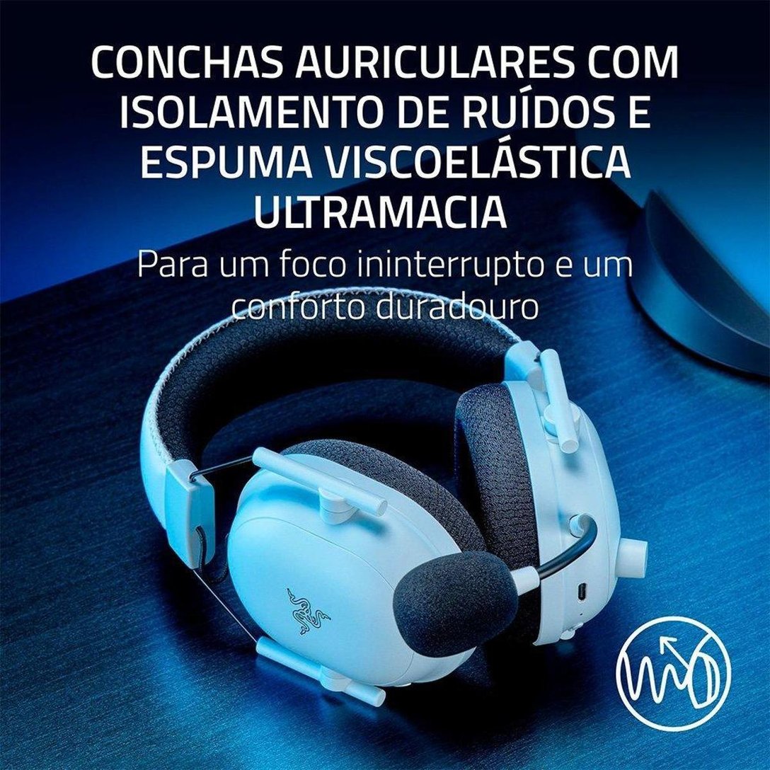 Headset Gamer Sem Fio Razer BlackShark V2 Pro, para PlayStation, Branco ...