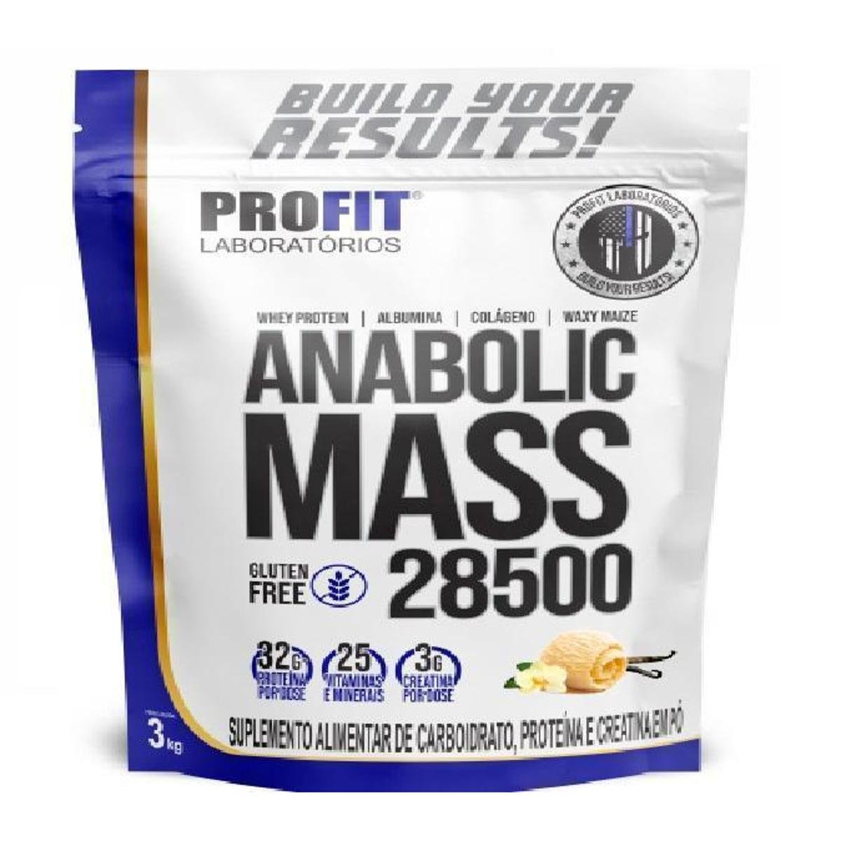Hipercalórico Anabolic Mass 28500 3kg - Profit Labs - undefined | Netshoes