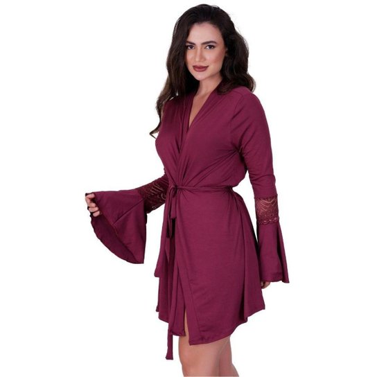 Hobby Roupão Feminino Robe Manga Bailarina - Transparente | Netshoes