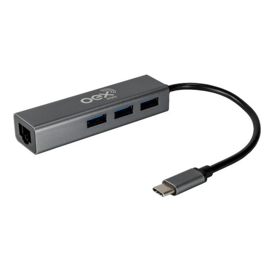 Hub Usb C Com 3 Portas Usb 30 E Conexão Rj45 Oex Hb105 - Chumbo | Netshoes
