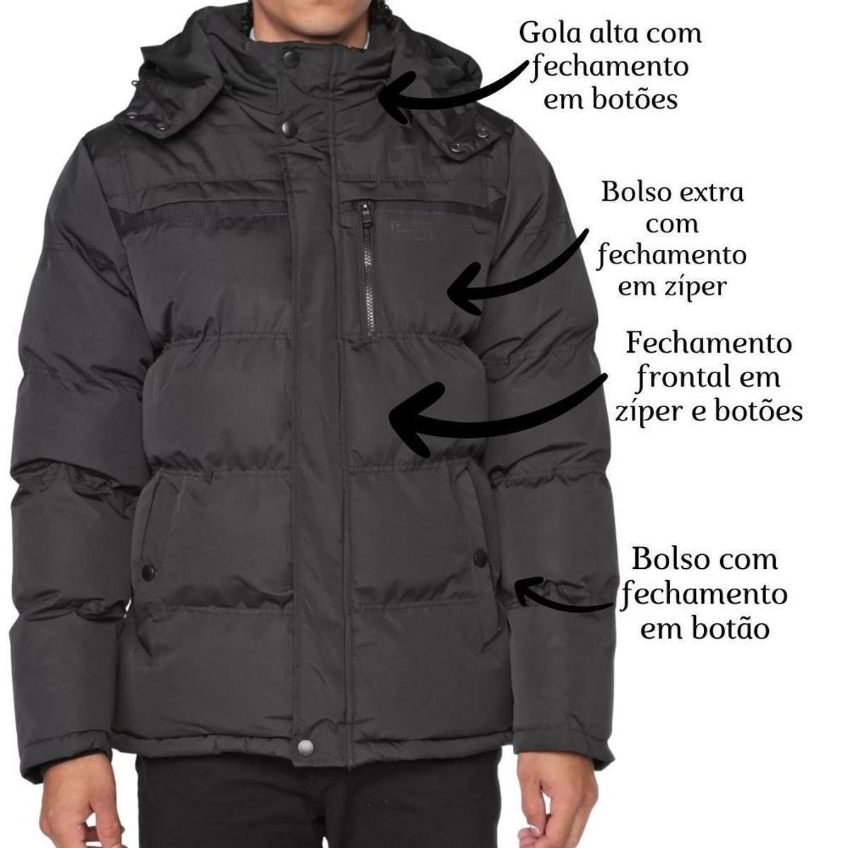 Jaqueta Bobojaco Nicoboco Puffer Swew 934187 Preto - Preto | Netshoes