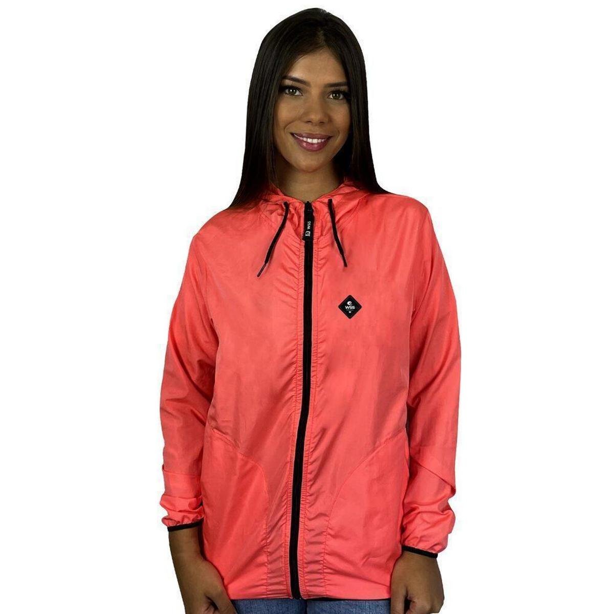 Jaqueta Corta Vento Feminino WSS Diamond C/ Capuz - Rosa | Netshoes