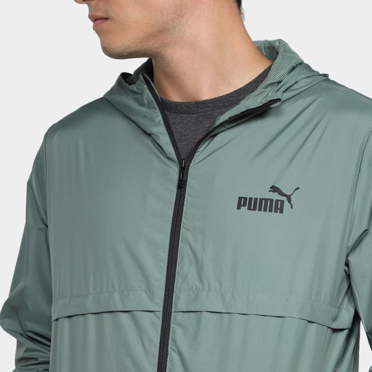 Jaqueta Corta Vento Puma Essentials Solid Masculina - Verde | Netshoes
