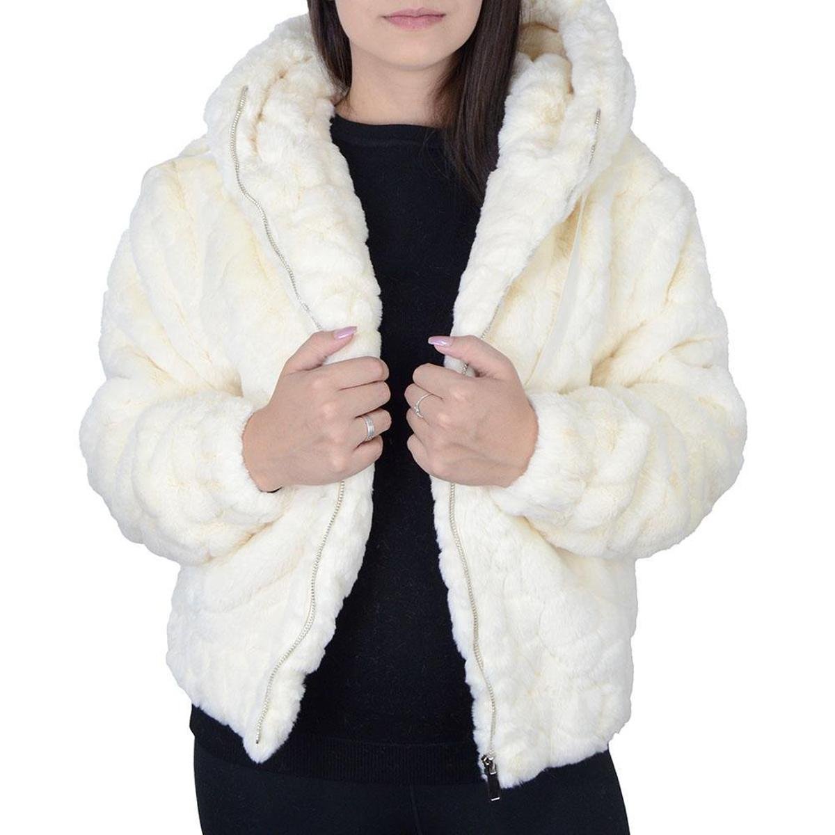 Jaqueta Feminina Alpelo Bomber Pele Off White Bege - 4080002 - Bege ...