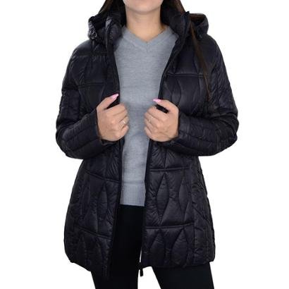 Jaqueta Feminina Alpelo Plumas Longa Plus Size Preta - 40500 - Preto | Netshoes