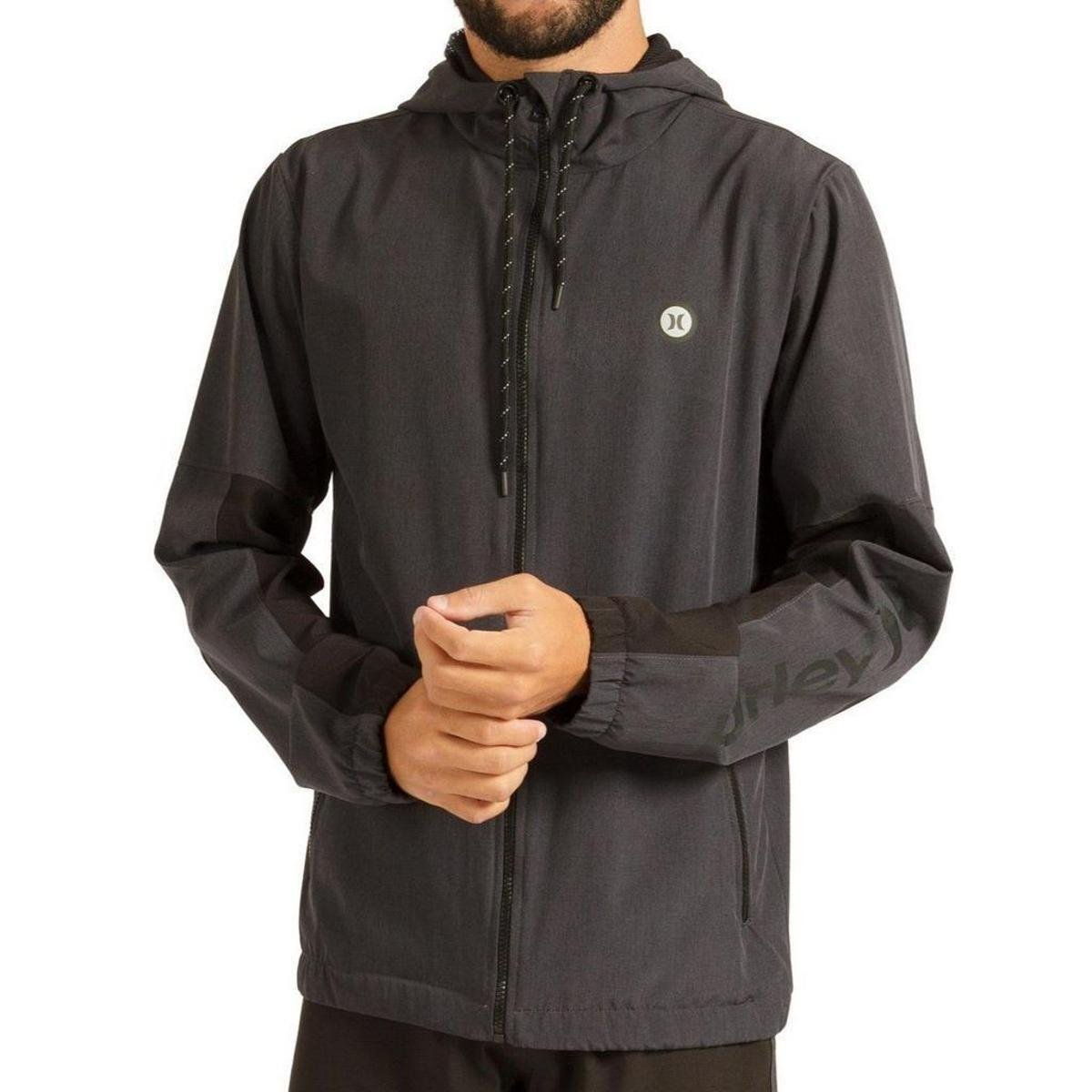 Jaqueta Hurley Windbreaker Master Masculina - Chumbo | Netshoes