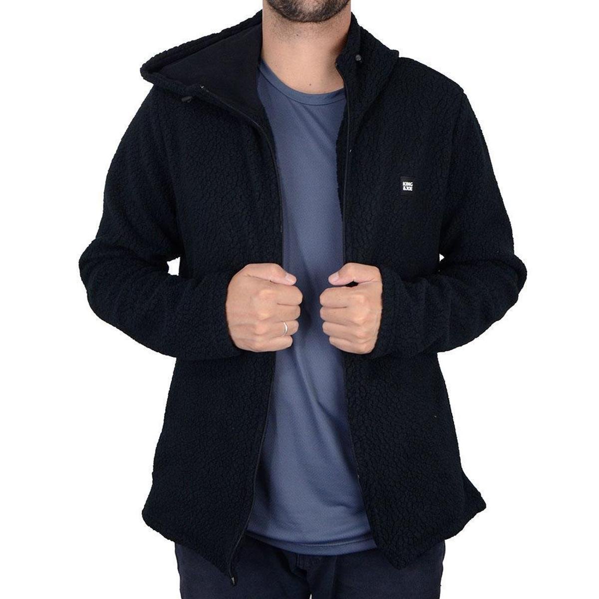 Jaqueta King & Joe Teddy Masculina - Preto | Netshoes
