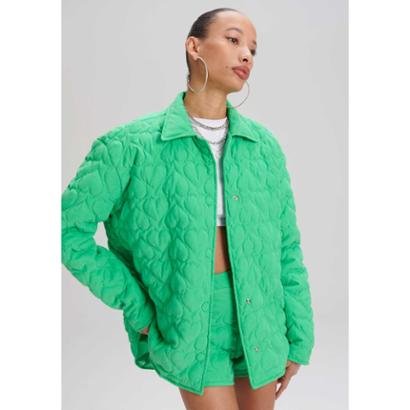 Jaqueta Puffer Alongada My Favorite Things - Verde | Netshoes