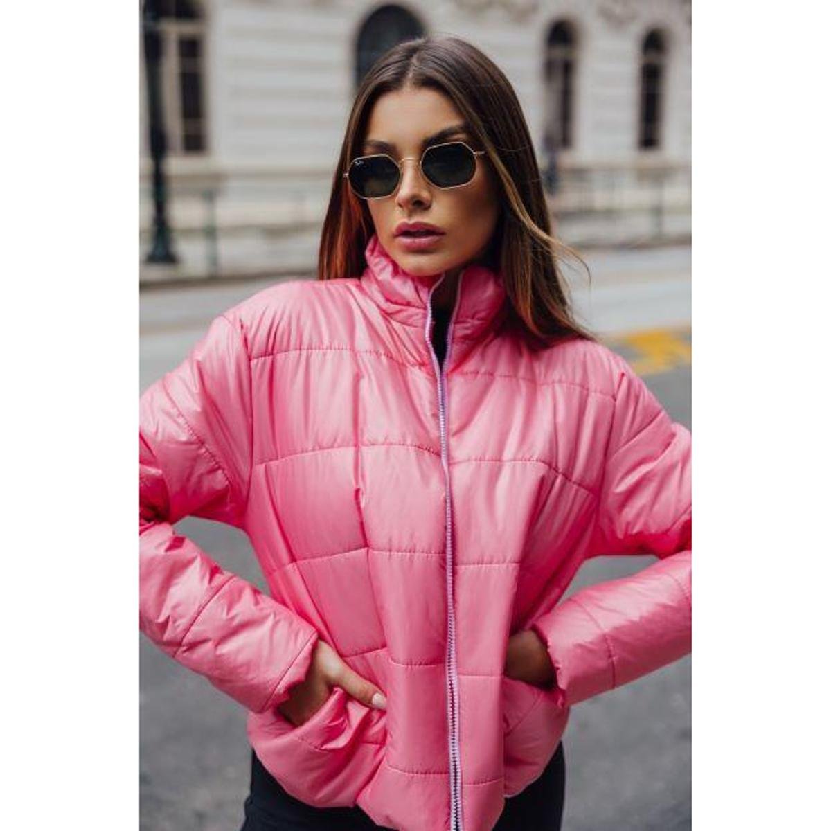Jaqueta Puffer Rosa fosco - Rosa | Netshoes