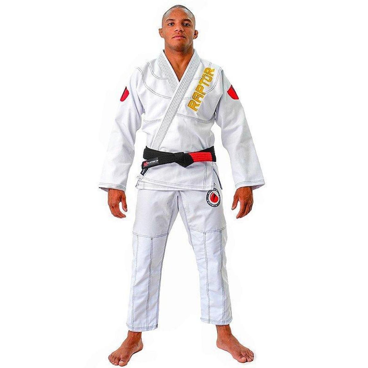 Kimono Jiu Jitsu Masculino 100% Algodão Trançado Branco| Raptor Lince ...
