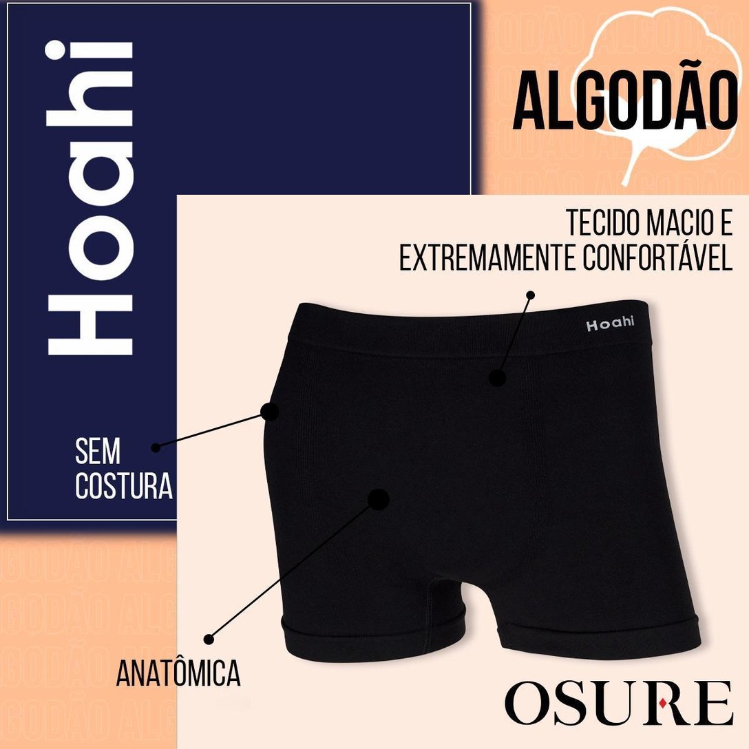 Kit 10 Cuecas Boxer Algodão Sem Costura Masculina Cueca Box Adulto ...