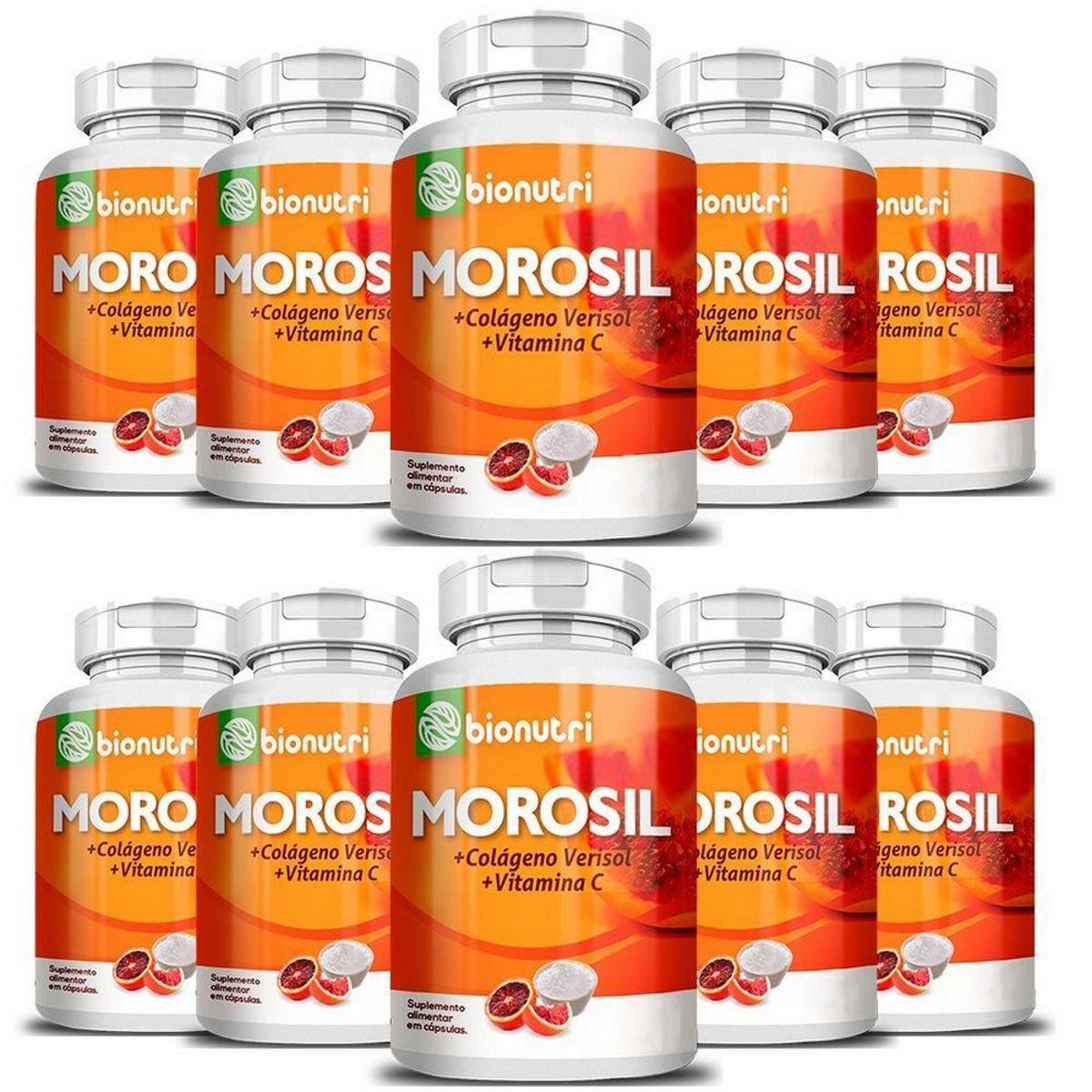 Kit 10x Morosil Com Colageno Verisol - (60 Capsulas cada) - Bionutri ...