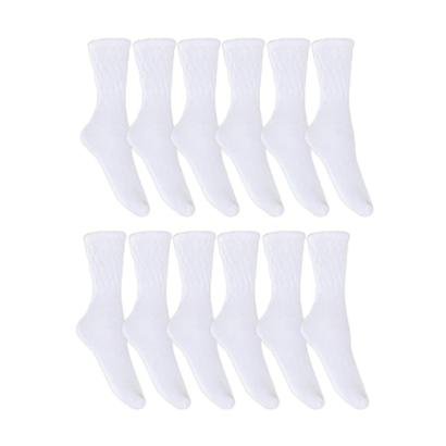 Kit 12 Pares Meia Aeróbica Esportiva Feminina 33/39 - Ramote - Branco ...
