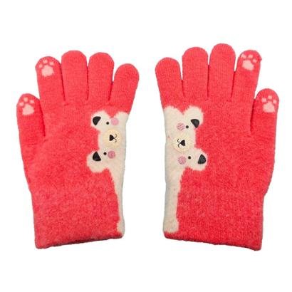 Kit 2 pares Luva infantil Menina Bichinho Quente de Frio inverno para 3 ...