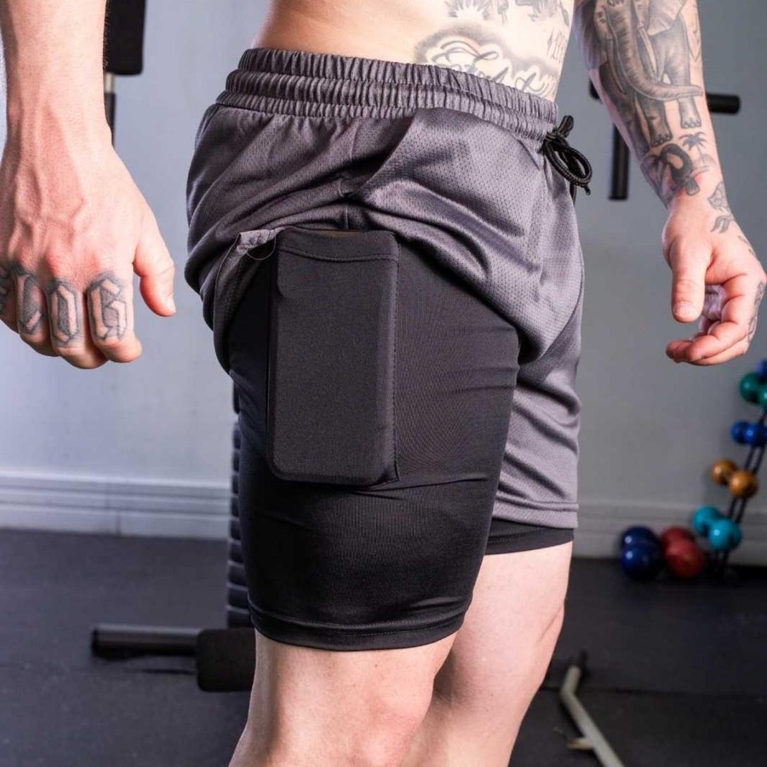 Kit 2 Short Bermuda Dagg Masculino Treino Academia - Cinza | Netshoes