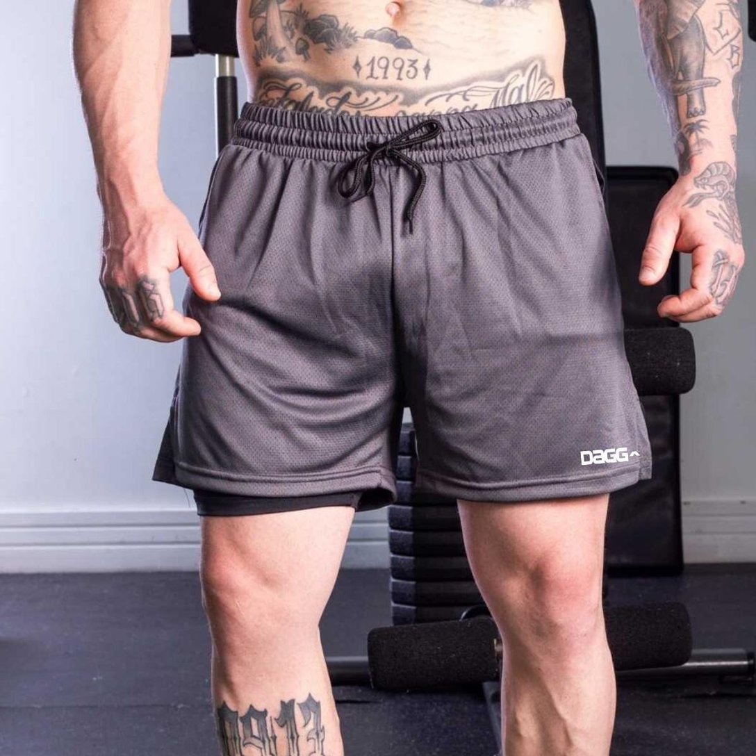 Kit 2 Short Bermuda Dagg Masculino Treino Academia - Cinza | Netshoes
