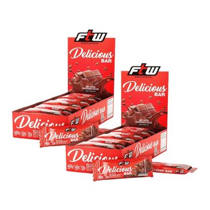 Kit 2x Barrinha de Proteína Delicious Bar 12 Un - FTW - undefined ...