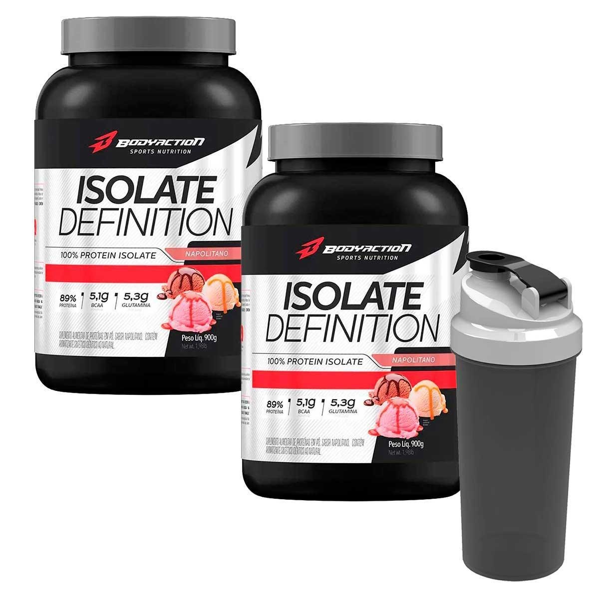KIT 2X ISOLATE DEFINITION 900G BODY ACTION + COQUETELEIRA 600ML ...
