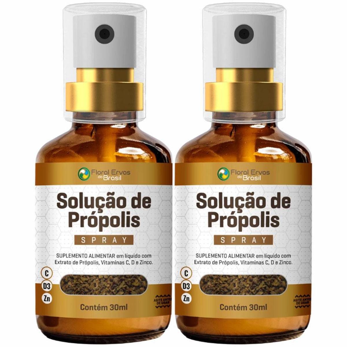Kit 2x Spray de Própolis - 30 ml cada - Floral Ervas do Brasil ...