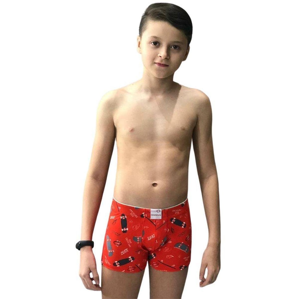 Kit 3 Cueca adolescente boxer juvenil estampada - Sortido | Netshoes