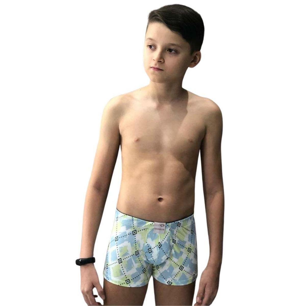 Kit 3 Cueca adolescente boxer juvenil estampada - Sortido | Netshoes