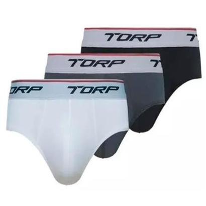 Kit 3 Cueca Torp Slip Microfibra Elástico Personalizado 7015 - Preto ...