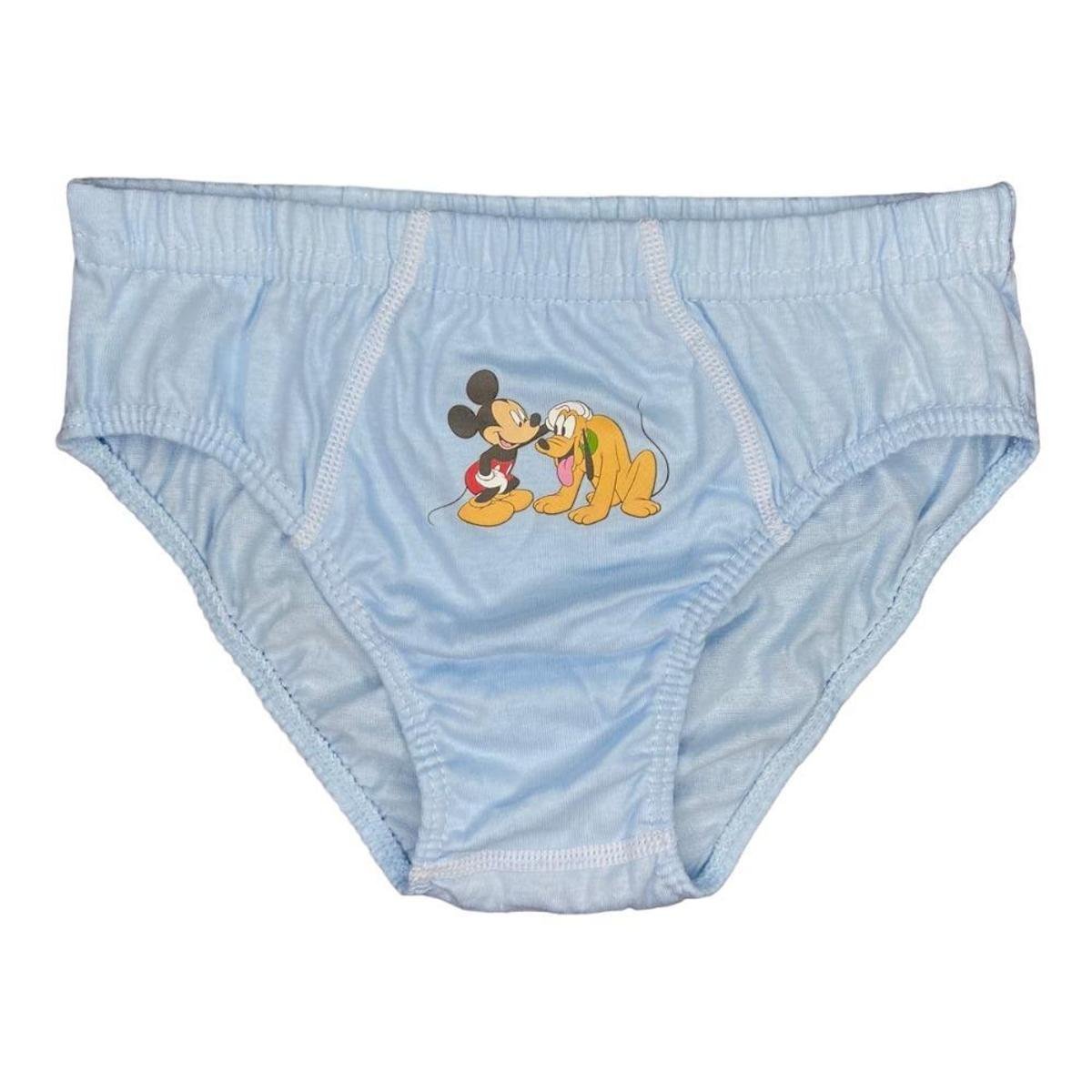 Kit 3 Cuecas Infantil Lupo Slip Desenho Personagens Disney - Branco ...