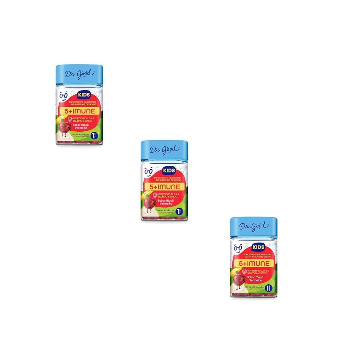 Kit 3 Fini 5+Imune Kids Sabor Maça 3x30 Gomas Dr Good - undefined ...
