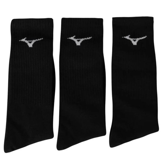 Kit 3 Pares Meia Mizuno Cano Alto Training Atoalhada Preta MIMTA51918 - Preto | Netshoes