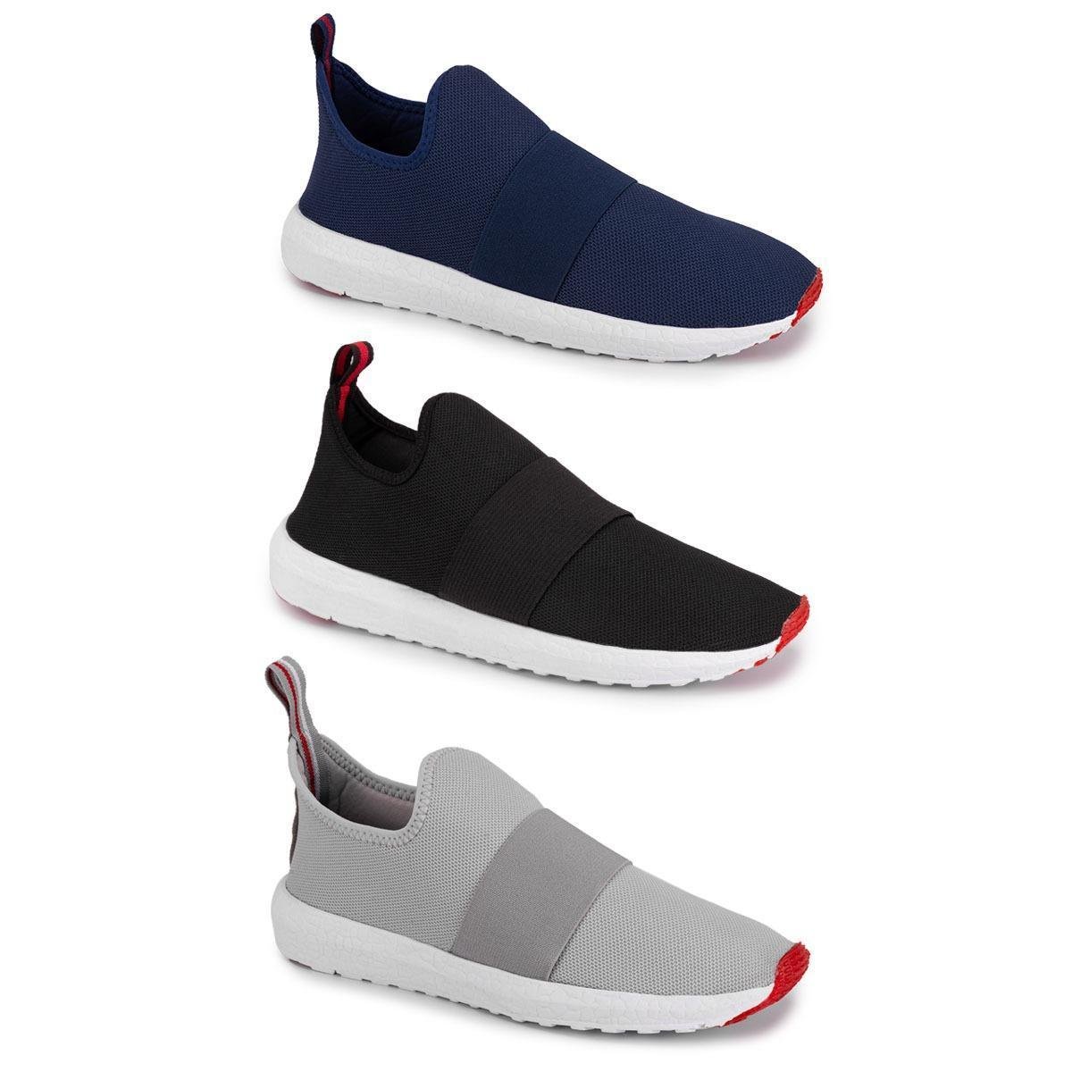 Kit 3 Pares Tenis Casual Masculino B-MSHOES Academia Confortável Macio ...