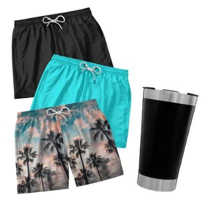 Kit 3 Short Tactel Elastano Toque Agradavel Masculino Com Bolso Estampa ...