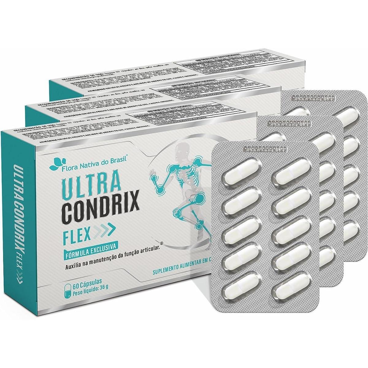 Kit 3 Ultra Condrix - Msm, Curcum@, Vit K2, Colágeno Tipo II e Ácido ...